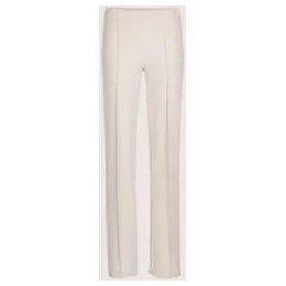 Madeleine Mode Jerseyhose MADELEINE "Jerseyhose Weite Jerseyhose mit Biesen", Damen, Gr. 36, N-Gr, wei&szlig; (perlwei&szlig;), Obermaterial: 68% Viskose CV. 27% Polyamid PA. 5% Elasthan EL., Modern, Hosen Jerseyhose, Jerseyhose mit Biese