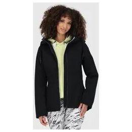 alife and kickin Outdoorjacke ALIFE & KICKIN "LilouAKA", Damen, Gr. S, moonless, Web, Obermaterial: 100% Polyester, unifarben, figurbetont Po-bedeckend, ohne Ausschnitt, Windstopperb&uuml;ndchen, Jacken Outdoorjacke, leichte, taillierte &Uuml;bergangsjacke mit verstellbarer Kapuze