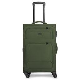 Trolley SMARTBOX "Edition 04 4 Rollen Trolley 67 cm mit Dehnfalte", Gr. 67 l, oliv, Polyester, Koffer