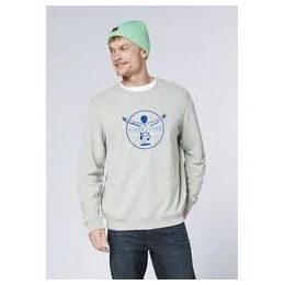 Sweatshirt Chiemsee, Herren, Gr. L (52/54), neutral gray melange, 90% Baumwolle, 10% Viskose, Rundhals, Sweatshirts Sweatshirt