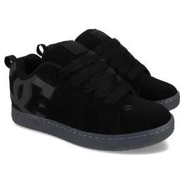 Schn&uuml;rschuh DC Shoes "Court Graffik", Damen, Gr. 13(47), schwarz, grau, schwarz reflective, Obermaterial:Obermaterial: Leder (Kuh) / Futter: Textil / Au&szlig;ensohle: Gummi;, Schuhe Schn&uuml;rschuh