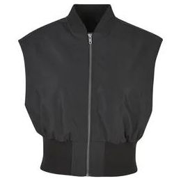 Steppweste Urban Classics "Urban Classics Damen Ladies Recycled Short Bomber Vest", Damen, Gr. 4XL, schwarz, 100% Polyester, Rundhals, Westen Steppweste