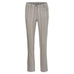 Stoffhose GOLDNER "Kurzgr&ouml;&szlig;e Sportliche Strukturhose in elastischer Ware", Damen, Gr. 21, K-Gr, grau (zement), Obermaterial: 45% Elastomultiester ELE. 44% Baumwolle CO. 7% Viskose CV. 4% Polyester PES., normal, Hosen Stoffhose, perfekter Sitz mit viel Komfort