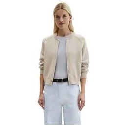 Marc O'Polo Cardigan MARC O'POLO "aus Heavy Weight Cotton", Damen, Gr. XXL, linen beige, Obermaterial: 100% Baumwolle, unifarben, loose fit, Rippb&uuml;ndchen, Strickjacken