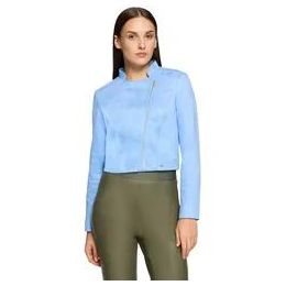BETTY & CO Jackenblazer BETTY & CO "Damen mit Stehkragen", Damen, Gr. 44, hellblau, Obermaterial: 95% Polyester, 5% Elasthan; Futter: 100% Polyester, tailliert kurz, Blazer, Material
