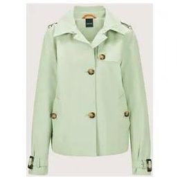 Madeleine Mode Trenchcoat MADELEINE "Kurzjacke Verk&uuml;rzte Trenchjacke mit Taschen", Damen, Gr. 42, gr&uuml;n (hellsalbeigr&uuml;n), Obermaterial: 85% Polyester PES. 15% Baumwolle CO., Modern, M&auml;ntel