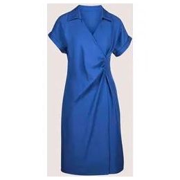 Madeleine Mode Etuikleid MADELEINE "Kleid Kleid in Wickel-Optik", Damen, Gr. 42, N + K Gr, blau (royalblau), Obermaterial: 97% Polyester PES. 3% Elasthan EL., Modern, normal, V-Ausschnitt, Kleider Etuikleid