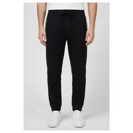 Jogginghose BOSS "Authentic", Herren, Gr. L, N-Gr, schwarz 001, Sweatware, Obermaterial: 100% Baumwolle, unifarben, normal lang, Hosen Jogginghose, aus Baumwoll-Terry mit Streifen und Logo