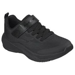 Sneaker Skechers "MICROSPEC ADVANCE", M&auml;dchen, Gr. 28, schwarz, Lederimitat, Textil, unifarben, Schuhe Sneaker, Klettschuh in cooler Farbkombination, Gr&ouml;&szlig;enschablone zum Download