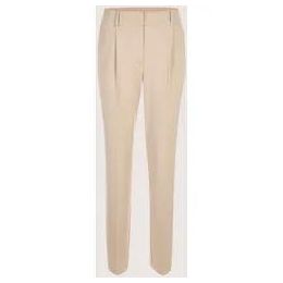 Madeleine Mode Bundfaltenhose MADELEINE "Chinohose Konische Businesshose mit Stretch-Komfort", Damen, Gr. 38, N-Gr, beige, Obermaterial: 62% Polyester PES. 32% Viskose CV. 6% Elasthan EL., Modern, Hosen
