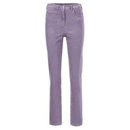 Regular-fit-Jeans GOLDNER "Damen Jeans Slim Fit LOUISA mit Stretch-Anteil", Damen, Gr. 46, N-Gr, lila (lavendel), Obermaterial: 70% Baumwolle CO. 27% Polyester PES. 3% Elasthan EL., normal, Jeans, Ohne