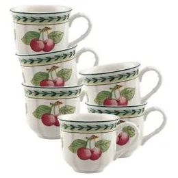 Villeroy & Boch Espressotasse VILLEROY & BOCH "Espressotassen French Garden Fleurence 80 ml 6er Set bunt", bunt, 6 tlg., Porzellan, Trinkgef&auml;&szlig;e, Espressotasse