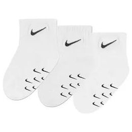 Socken Nike SPORTSWEAR "NHN 3PK INF/TODD GRIPPER QTR S", Damen, Gr. 86-92, wei&szlig;, schwarz, Baumwollmischung, Socken Socken, f&uuml;r Babys, dreierpack, mit Elasthan-Anteil