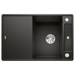 Granitsp&uuml;le Blanco "AXIA III 45 S-F", schwarz, B:50cm H:19cm T:77cm, Verbundwerkstoff, K&uuml;chensp&uuml;len, inklusive gratis Esche-Compound-Br&uuml;ckenschneidebrett