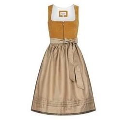 N&uuml;bler Dirndl N&Uuml;BLER "Dirndl Midi Kira", Damen, Gr. 34, EURO, gelb, Obermaterial: 100% Polyester PES., Kleider