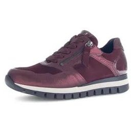 Sneaker Gabor "Sneaker low", Damen, Gr. 35,5, rot, Schuhe Sneaker