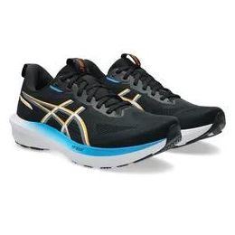 Laufschuh asics "GT-1000 14", Herren, Gr. 48, schwarz, yamabuki, Synthetik, Schuhe Laufschuh, f&uuml;r mehr Stabilit&auml;t