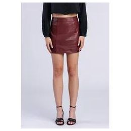 Lederrock Freaky Nation "Skirt-FN", Damen, Gr. XXL(44), beere, Oberstoff: 100% Leder. Futter: 100% Polyester, R&ouml;cke