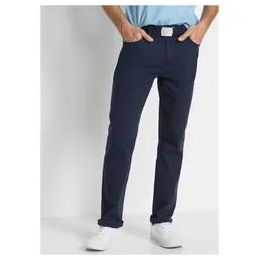Stretch-Hose bonprix "Classic Fit Stretch-Hose, Straight", Herren, Gr. 52, N-Gr, blau (dunkelblau (l&auml;nge: normal)), Obermaterial: 98% Baumwolle, 2% Elasthan, klassisch, Hosen, Five-Pocket-Design, mit Eingrifftaschen, Ges&auml;&szlig;taschen und Coinpocket