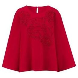 Schlupfbluse Alba Moda "Bluse Bluse mit Perlenmotiv", Damen, Gr. 34, rot, Obermaterial: 100% Polyester PES., Modern, Blusen Schlupfbluse