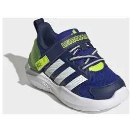 Sneaker Adidas SPORTSWEAR "LIGHTORAMA KIDS", M&auml;dchen, Gr. 24, lucid blau, ftwr wei&szlig;, solar slime, Synthetik, Textil, Schuhe Sneaker, mit Blinkfunktion
