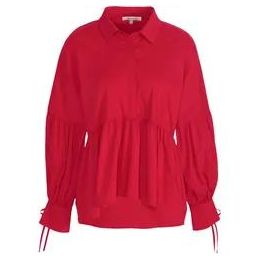 Hemdbluse Alba Moda "Bluse Bluse", Damen, Gr. 48, rot, Obermaterial: 73% Baumwolle CO. 23% Polyamid PA. 4% Elasthan EL., Modern, Blusen Hemdbluse