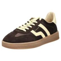 Sneaker Gant "Gant Sneaker Veloursleder/Textil", Damen, Gr. 38, braun, beige, Textil, Veloursleder, Schuhe Sneaker