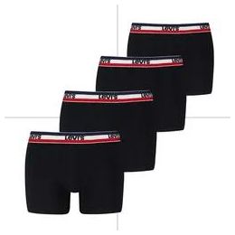 Levi's Boxershorts LEVI'S "LEVIS MEN REPEAT SPW LOGO BOXER BRIEF", Herren, Gr. M, schwarz, Single Jersey, Obermaterial: 95% Baumwolle, 5% Elasthan, k&ouml;rpernah, Unterhosen, mit gestreiftem Logobund, ohne Eingriff