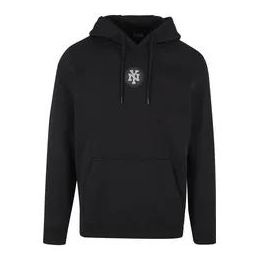 Mister Tee Kapuzensweatshirt MISTERTEE "MisterTee Herren NY Patch Hoody", Herren, Gr. L, schwarz, 100% Baumwolle, Sweatshirts