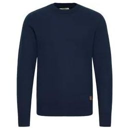 Strickfleece-Pullover Blend "Strickpullover BHFinn", Herren, Gr. L, blau (marineblaus), Obermaterial: 70% Baumwolle CO recyc.. 30% Polyester Pol. recyc.., Pullover
