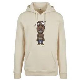 Mister Tee Kapuzenpullover MISTERTEE "MisterTee Herren LA Sketch Hoody", Herren, Gr. XS, sand, 100% Baumwolle, mehrfarbig, normal, ohne Ausschnitt, Pullover Kapuzenpullover
