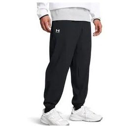 Trainingshose Under Armour "UA VIBE WOVEN JOGGER", Damen, Gr. L, N-Gr, schwarz,, wei&szlig;, Obermaterial: 87% Polyester, 13% Elasthan, Hosen Trainingshose, f&uuml;r vielseitige Aktivit&auml;ten, mit Elasthan-Anteil, leichtes Material