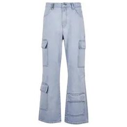 Stoffhose 2Y STUDIOS "2Y Studios Vorin Cargo Baggy Jeans", Herren, Gr. 38, Normalgr&ouml;&szlig;en, light blau, 100% Baumwolle, unifarben, relaxed fit, Hosen Stoffhose