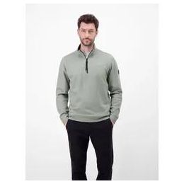 Sweater Lerros "SELA", Herren, Gr. 3XL, pearl grau, Sweatware, Obermaterial: 90% Baumwolle, 10% Polyester, unifarben, normal h&uuml;ftbedeckend, Rundhals, B&uuml;ndchen, Sweatshirts Sweater, mit Troyer-Rei&szlig;verschluss