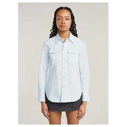 G-Star Raw Langarmshirt G-STAR "Slim Western Hemd", Damen, Gr. XXS, beached faded seasalt, Obermaterial: 100% Baumwolle, Shirts Langarmshirt