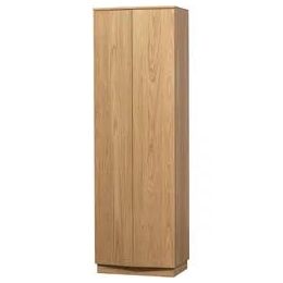 Mehrzweckschrank Woood "ZUMA Garderobenschrank. W&auml;scheschrank, H&ouml;he 210 cm", braun, B:67cm H:210cm T:46cm, FSC-zertifizierter Holzwerkstoff, Schr&auml;nke, Mehrzweckschrank, Eichenfurnier mit zeitlosem Design und Maserung