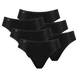 Slip Sloggi "Slip 6er Pack", Damen, Gr. 40, schwarz, Obermaterial: 88% Polyamid PA. 12% Elasthan EL., Unterhosen Slip