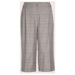 Madeleine Mode Bermudas MADELEINE "Bermuda Glencheck-Bermuda mit hohem Bund", Damen, Gr. 38, N-Gr, grau (graphit, multicolor), Obermaterial: 54% Wolle mw. 28% Polyester PES. 15% Viskose CV. 3% Elasthan EL., Modern, Hosen Bermudas, Bermuda im Glencheckdessin