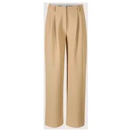 Madeleine Mode Bundfaltenhose MADELEINE "Palazzohose Palazzohose mit weitem Bein", Damen, Gr. 38, N-Gr, beige, Obermaterial: 68% Polyester PES. 14% Viskose CV. 7% Lyocell CLY. 7% Wolle mw. 4% Elasthan EL., Modern, Hosen, Bundfaltenhose