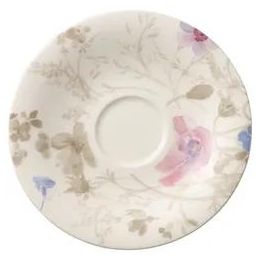 Villeroy & Boch Untertasse VILLEROY & BOCH "Kaffee-/Teeuntertasse Mariefleur Gris Basic &oslash; 16,7 cm bunt", bunt, L:16,7cm, Speiseteller
