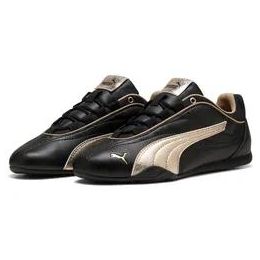 Sneaker Puma "CATCH SOLEIL METALLIC WHISPER", Herren, Gr. 38,5, Puma schwarz, Puma gold, Synthetik, unifarben, Schuhe Sneaker, f&uuml;r sportlichen Look, mit Gummi-Laufsohle, mit Schn&uuml;rung