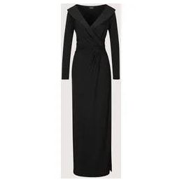 Madeleine Mode Abendkleid MADELEINE "Abendkleid Elegantes Stretchkleid in Wickel-Optik", Damen, Gr. 34, N-Gr, schwarz, Obermaterial: 95% Polyester PES. 5% Elasthan EL., Modern, figurbetont, V-Ausschnitt, Kleider Abendkleid, Wickeloptik durch Knoten