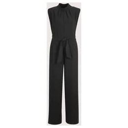 Madeleine Mode Overall MADELEINE "Overall Eleganter Jumpsuit mit Stehkragen", Damen, Gr. 40, N-Gr, schwarz, Obermaterial: 65% Polyester PES. 31% Viskose CV. 4% Elasthan EL., Modern, Overalls Overall
