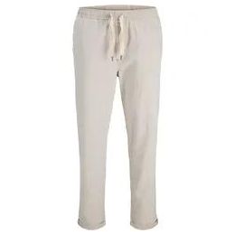 Jack & Jones Sweathose JACK & JONES "JPSTACE SOLAR JOGGER PANT", Damen, Gr. S, N-Gr, string, Web, Obermaterial: 98% Baumwolle, 2% Elasthan, unifarben, regular fit kn&ouml;chellang, Hosen Sweathose
