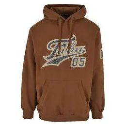 Kapuzensweatshirt Fubu "Fubu Herren FM224-035-2 Varsity Heavy Hoodie", Herren, Gr. L, braun, 80% Baumwolle, 20% Polyester, Sweatshirts