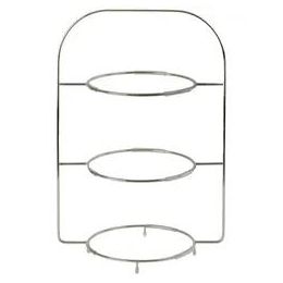 Villeroy & Boch Etagere VILLEROY & BOCH "3-Ebenen-Etagere Anmut 30 x 20 x 40 cm grau", grau, Edelstahl, Servierplatten, Etagere
