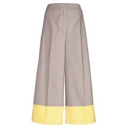 Culotte Alba Moda "Hose Hose", Damen, Gr. 38, N + K Gr, gelb (taupe, gelb), Obermaterial: 98% Baumwolle CO (CMIA). 2% Elasthan EL., Modern, Hosen Culotte