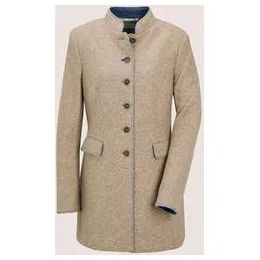 Madeleine Mode Longblazer MADELEINE "Gehrock Eleganter Mantel in moderner Long-Form", Damen, Gr. 38, beige (berber, melange), Obermaterial: 70% Wolle mw. 25% Polyamid PA. 5% Polyester PES., Modern, Blazer Longblazer