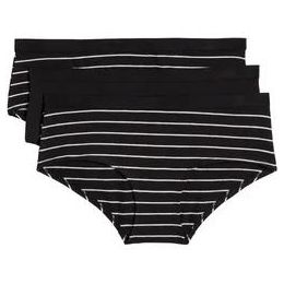 Marc O'Polo Panty MARC O'POLO "Essentials", Damen, Gr. M (40), schwarz stripe, schwarz, Single Jersey, Obermaterial: 95% Baumwolle, 5% Elasthan, k&ouml;rpernah, Unterhosen Panty, mit elastischem Logobund