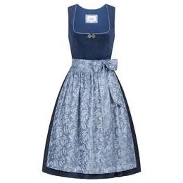 N&uuml;bler Dirndl N&Uuml;BLER "Dirndl midi Gemma", Damen, Gr. 38, EURO, blau, Obermaterial: 100% Polyester PES., Kleider
